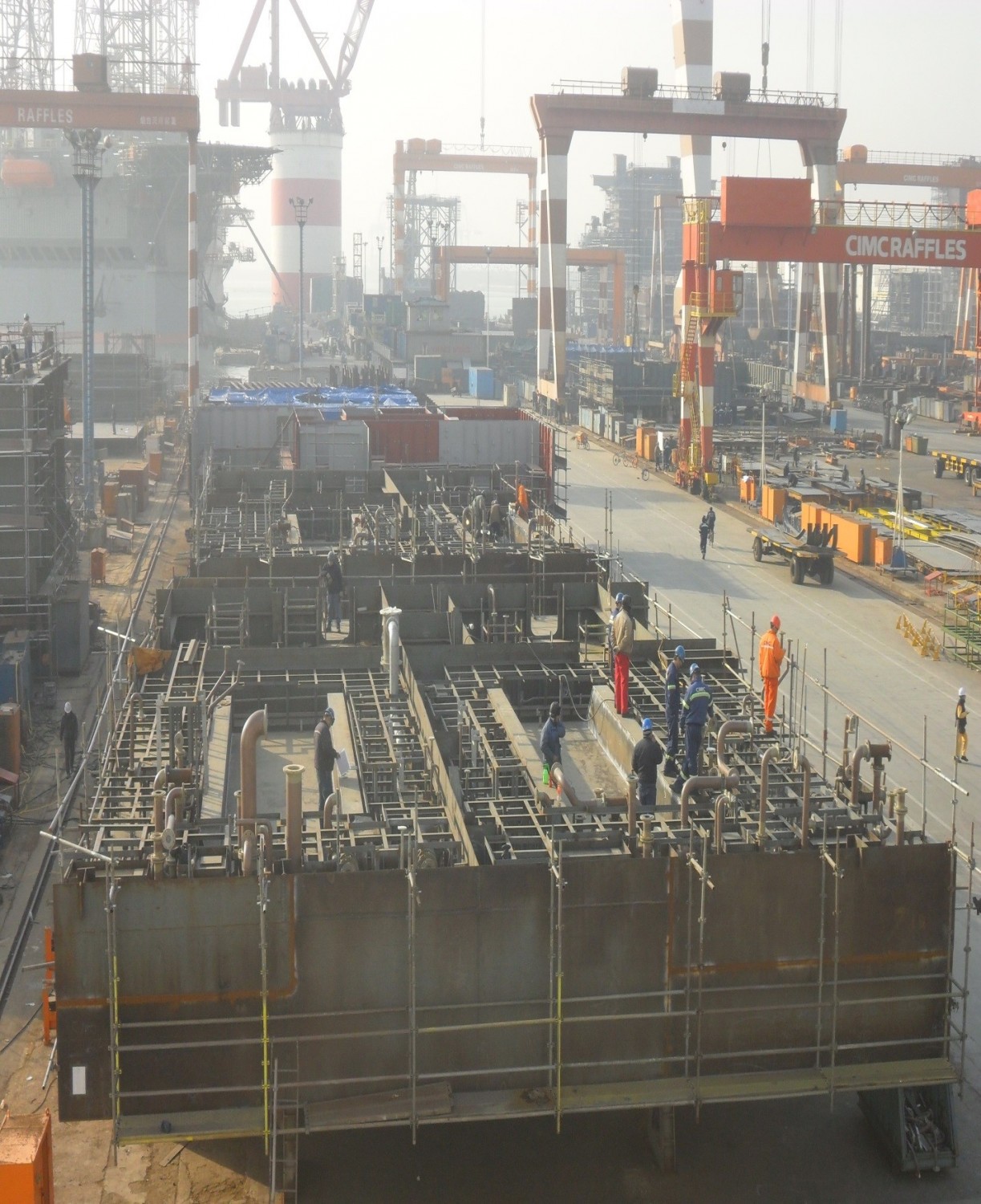 Fabrication continuing on both the pontoons and the deck box – North ...