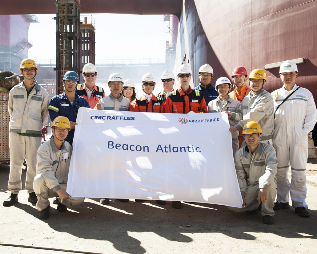Launching of the Beacon Atlantic hull – 12.10.15 – North Sea Rigs